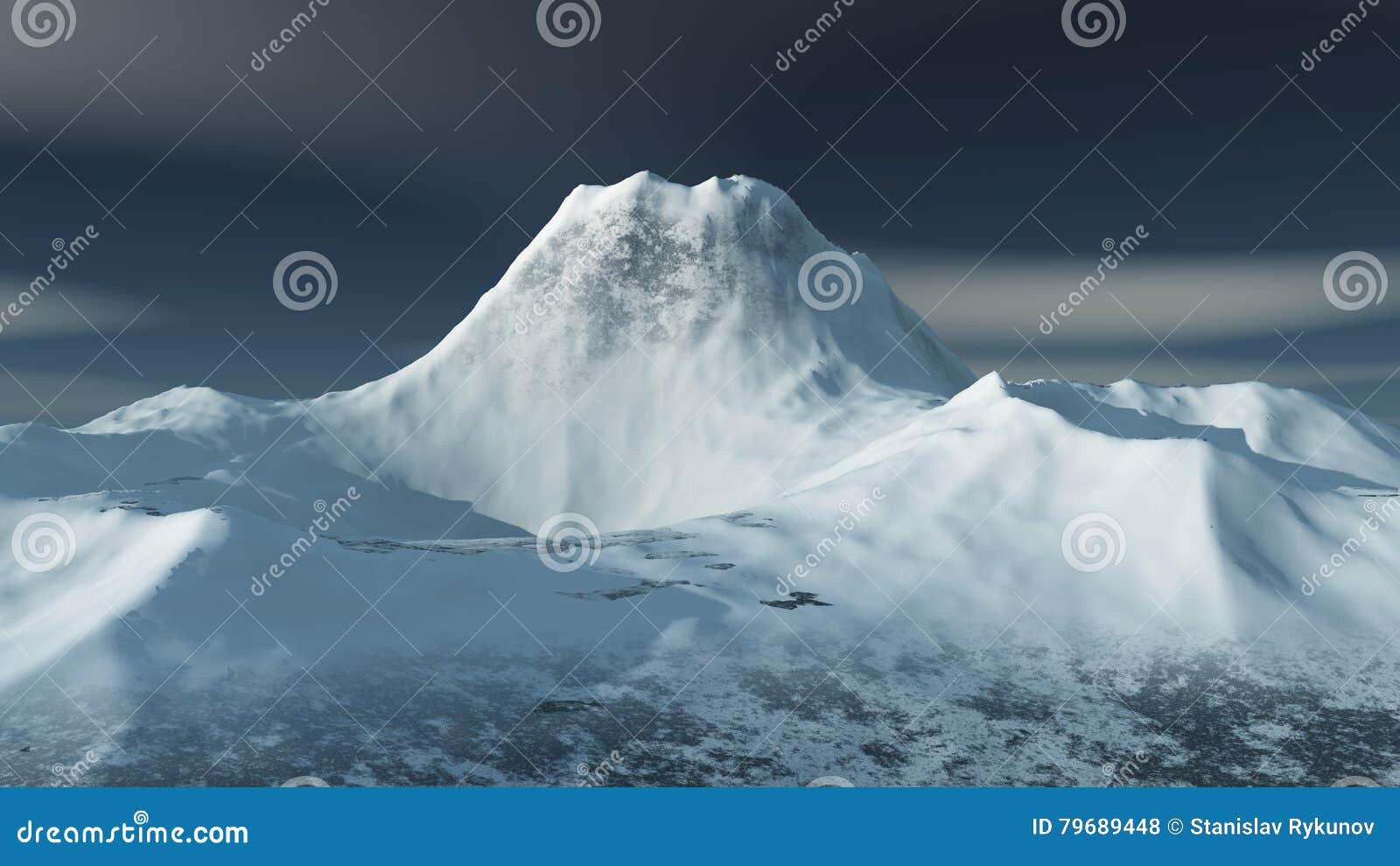 Snowy peak of the volcano. stock photo. Image of nature - 79689448