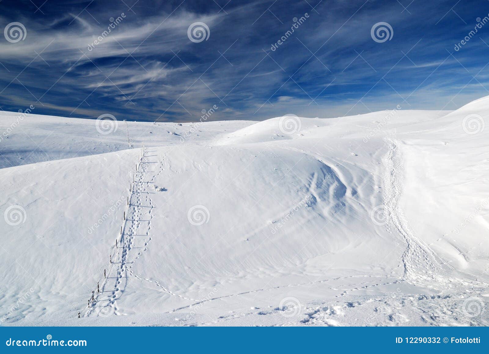 Snowy plateau stock photo. Image of winter, landscape - 12290332