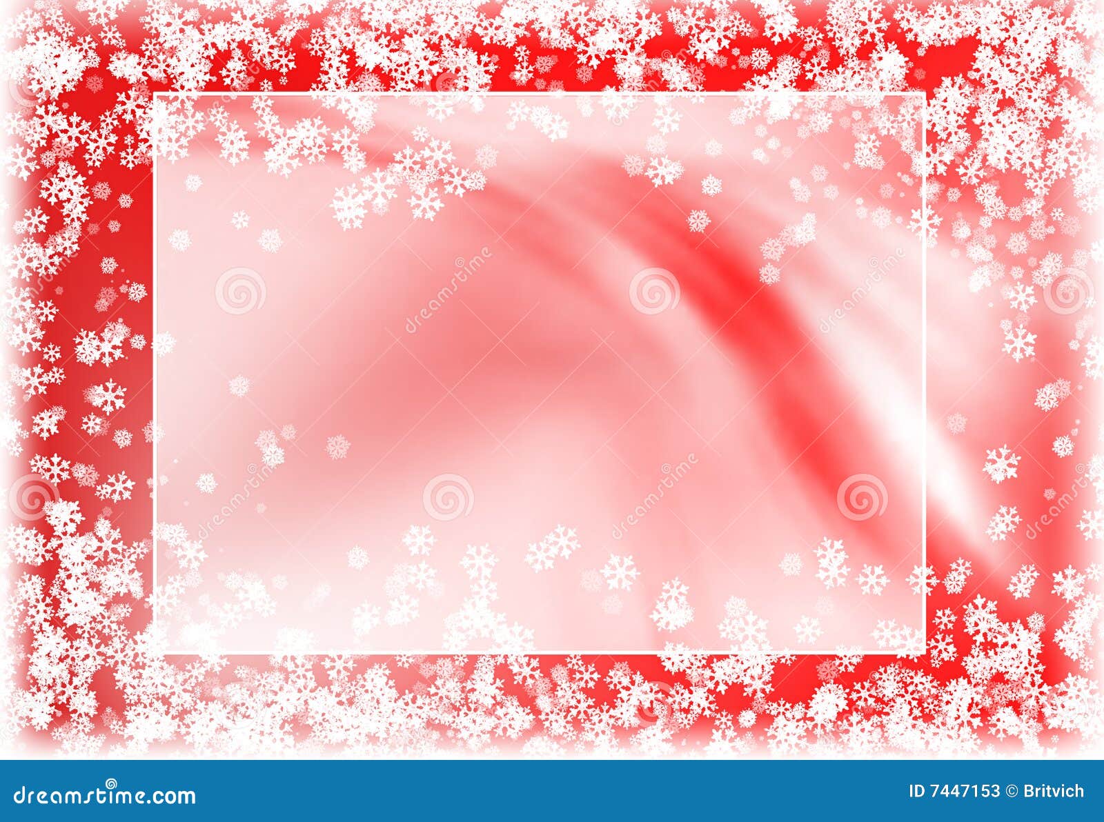 Snowy red frame stock illustration. Illustration of abstract - 7447153