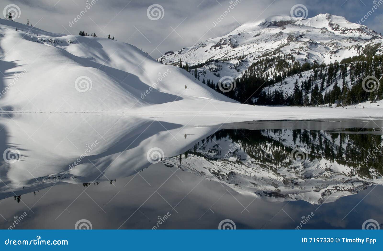 Snowy Reflection stock photo. Image of mountain, sisters - 7197330
