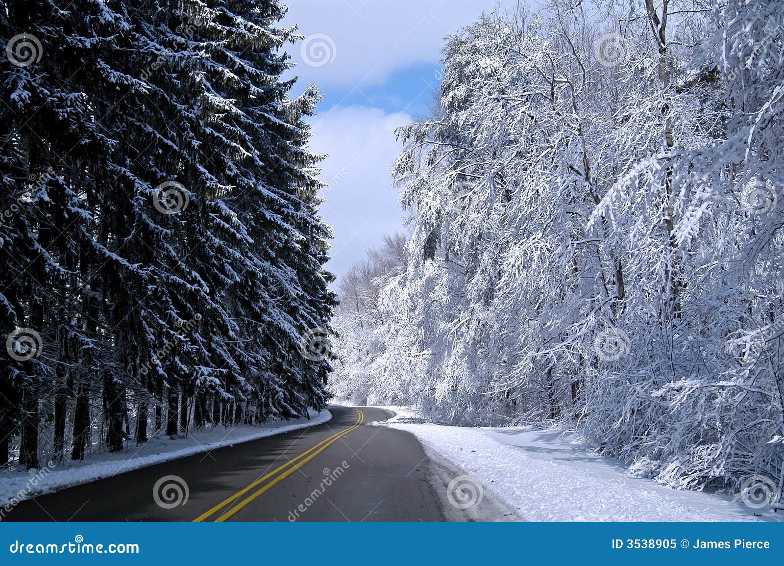 Snowy road 2 stock image. Image of dirty, driving, cold - 3538905