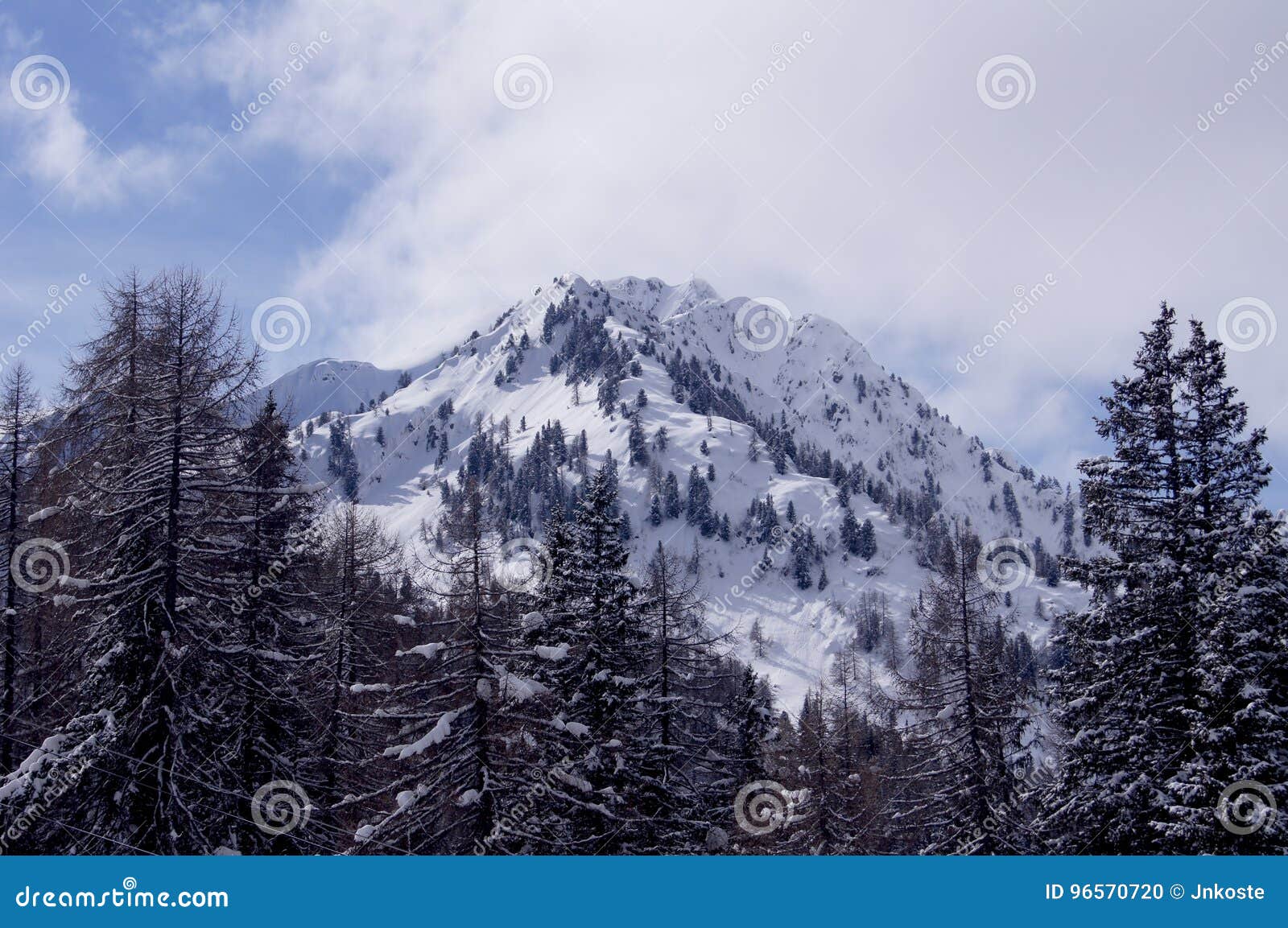 Snowy Rock in Italy in the Mountains Stock Photo - Image of mountains ...