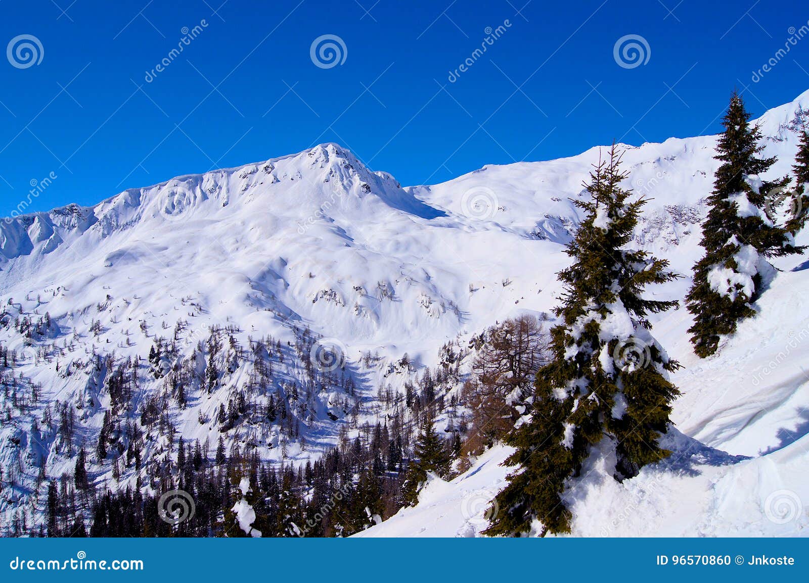 Snowy Rock in Italy in the Mountains Stock Photo - Image of blue ...