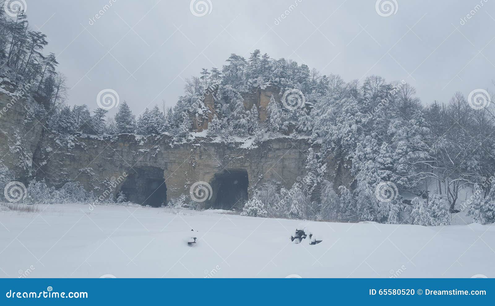 Snowy rock quarry stock photo. Image of snow, rock, quarry - 65580520