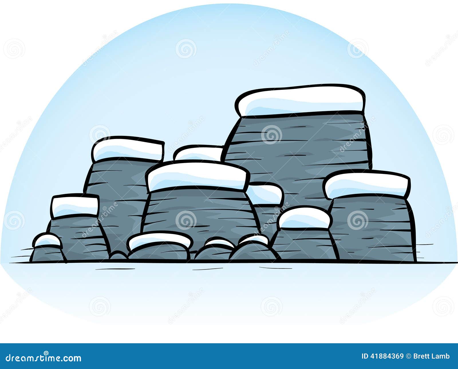 Snowy Rocks stock illustration. Illustration of snow - 41884369