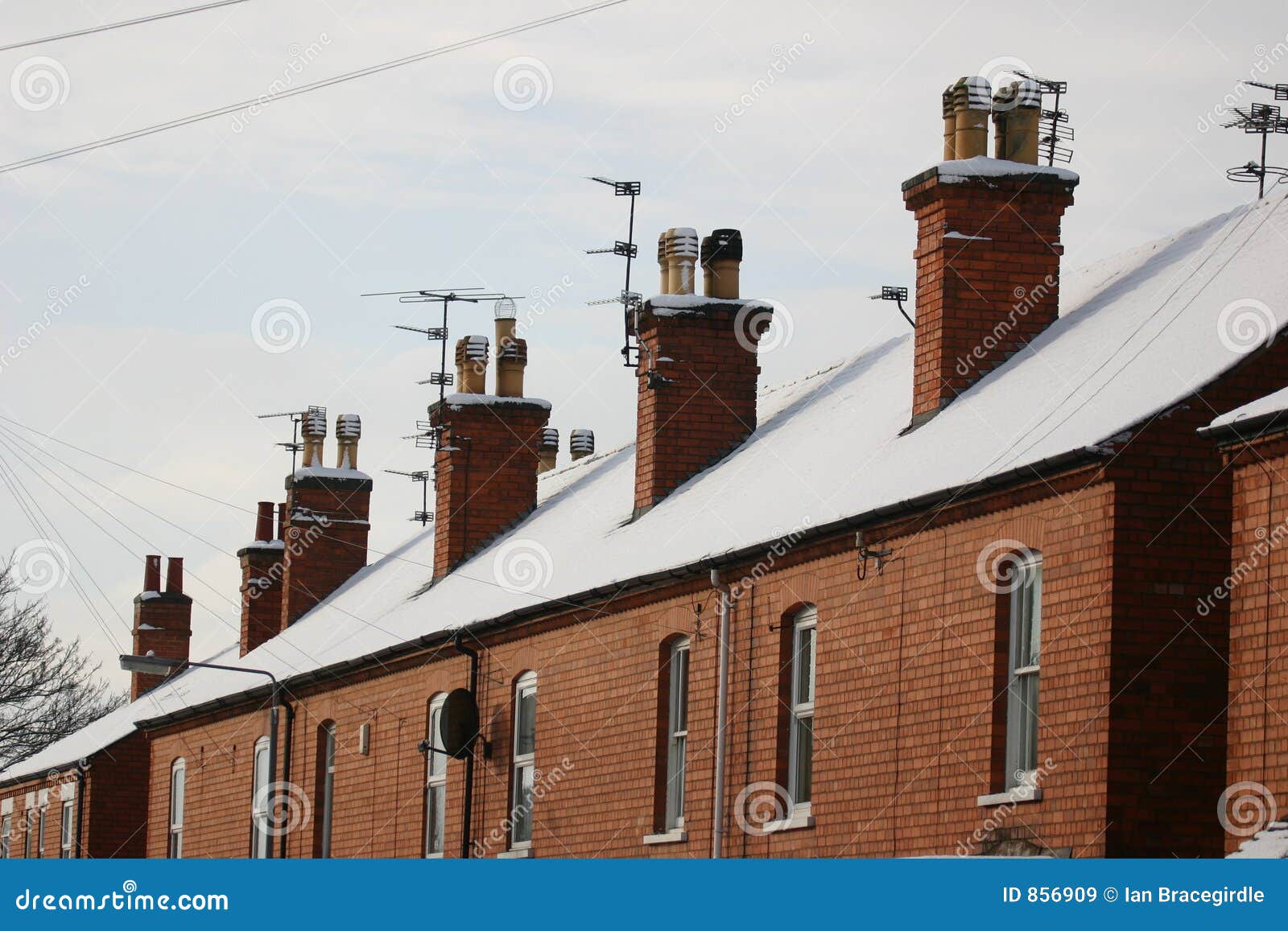 Snowy rooftops stock image. Image of snow, roof, rooftop - 856909