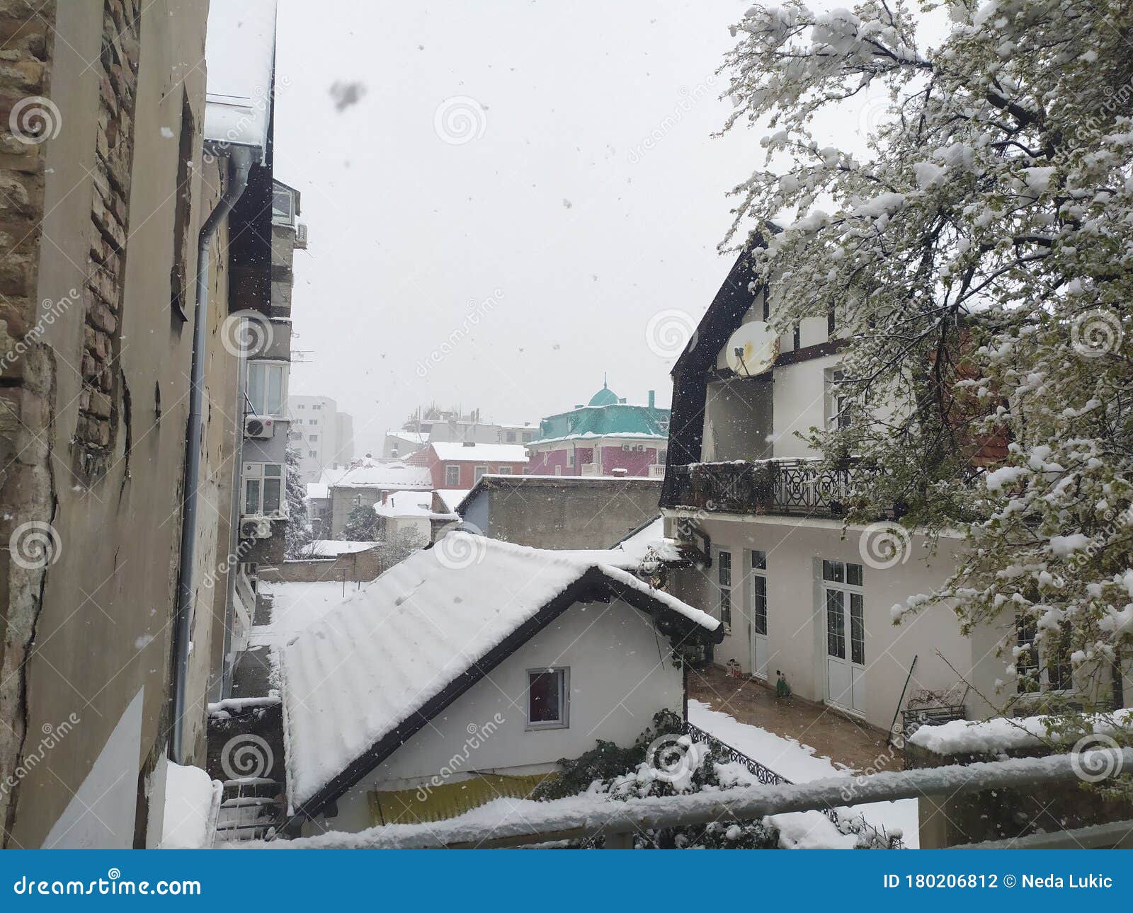 Snowy Rooftops on a Cold Day Stock Photo - Image of rooftops, winter ...
