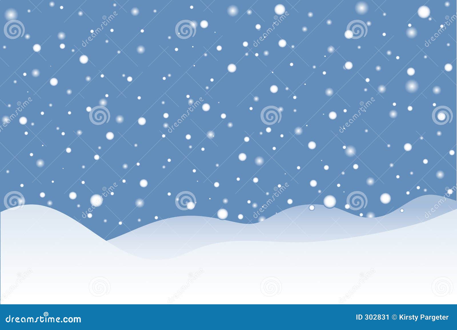 Snowy scene stock vector. Illustration of xmas, vector - 302831