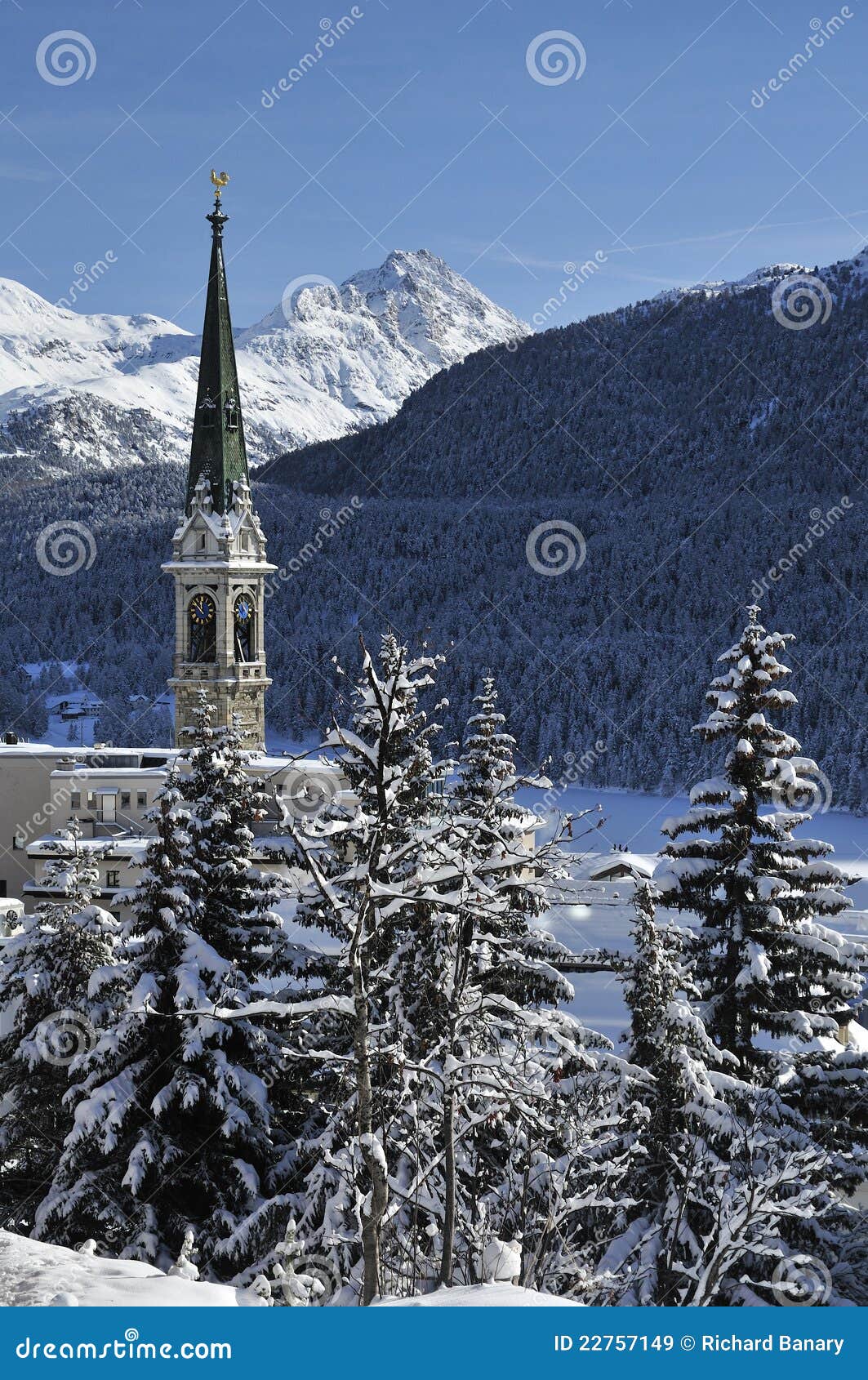 Snowy Scenery in St. Moritz Stock Image - Image of land, scenery: 22757149