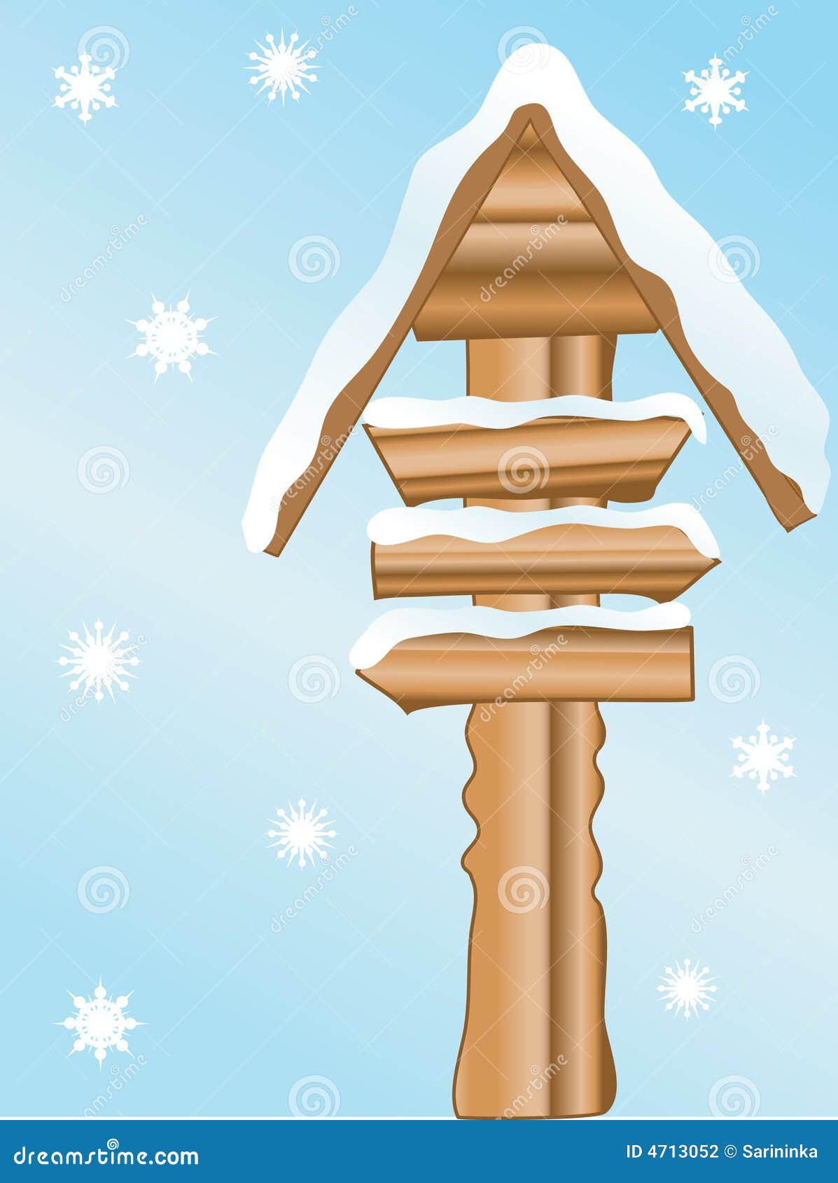 Snowy signpost stock vector. Illustration of gradient - 4713052