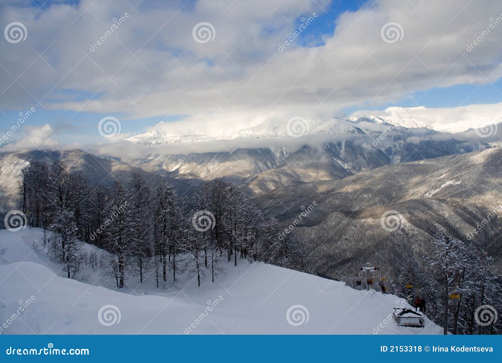 Snowy Slope stock photo. Image of formidable, breathtaking - 2153318