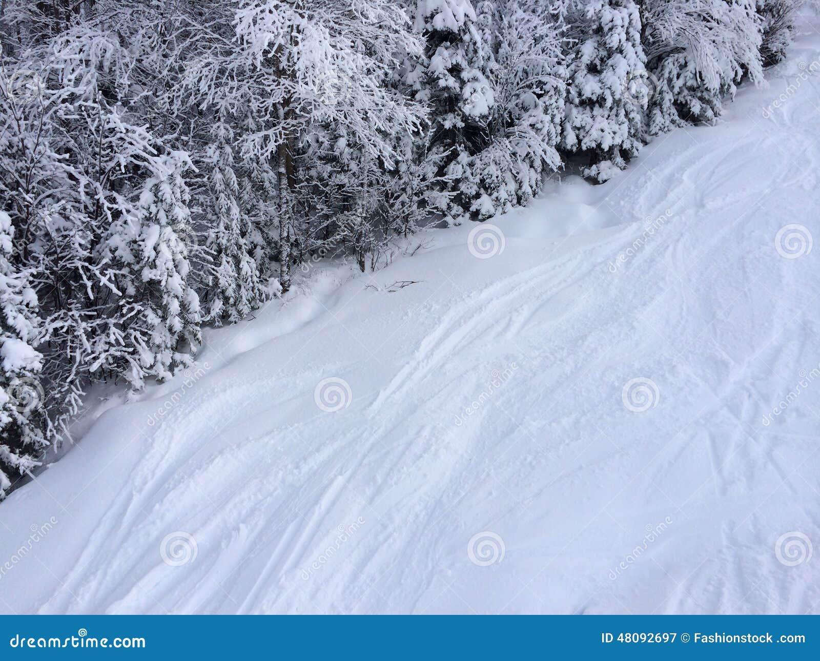 Snowy slope stock image. Image of angle, panorama, frozen - 48092697