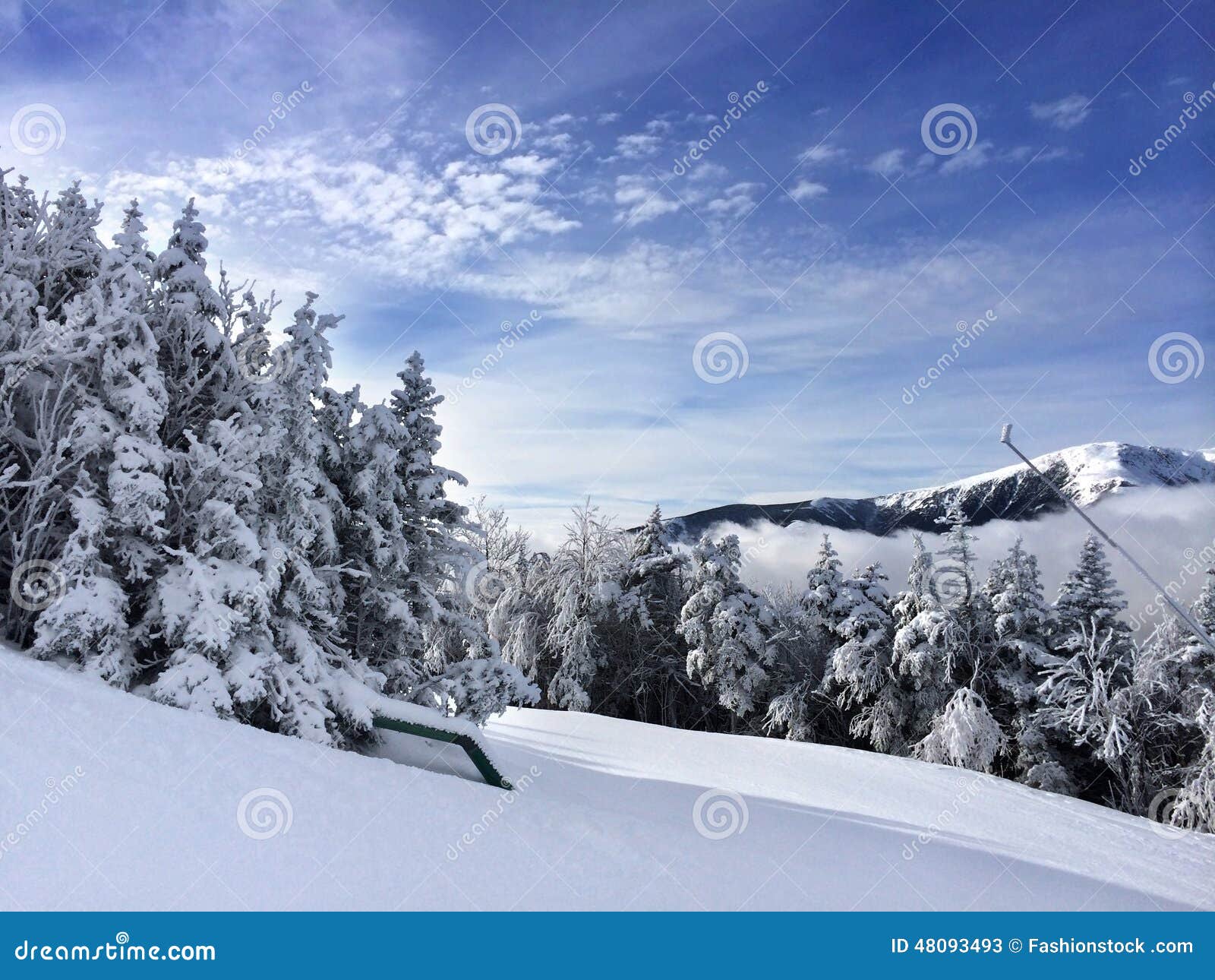 Snowy slope stock image. Image of slope, mountain, snowboarding - 48093493