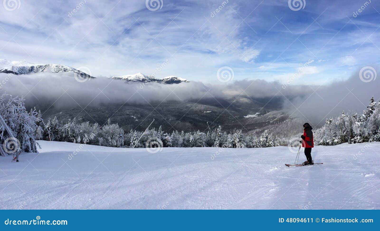 Snowy Slope in the Mountains Stock Image - Image of slopes, northeast ...