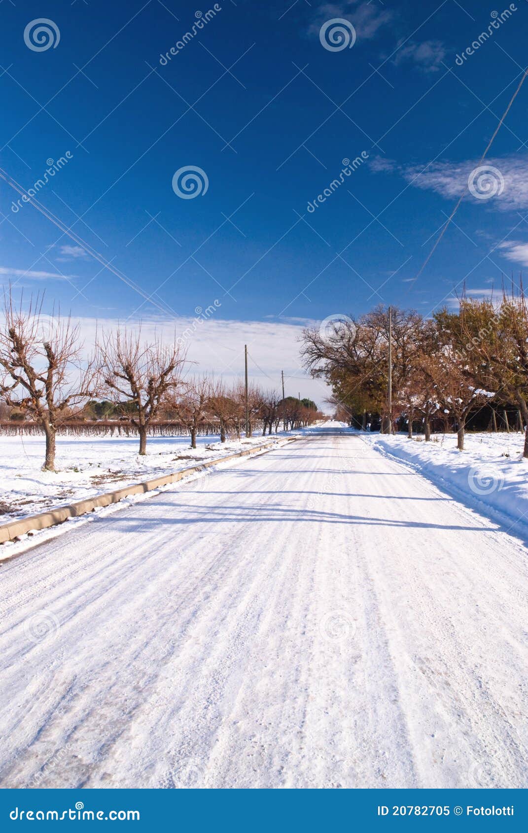 Snowy street stock image. Image of outdoor, land, snowy - 20782705