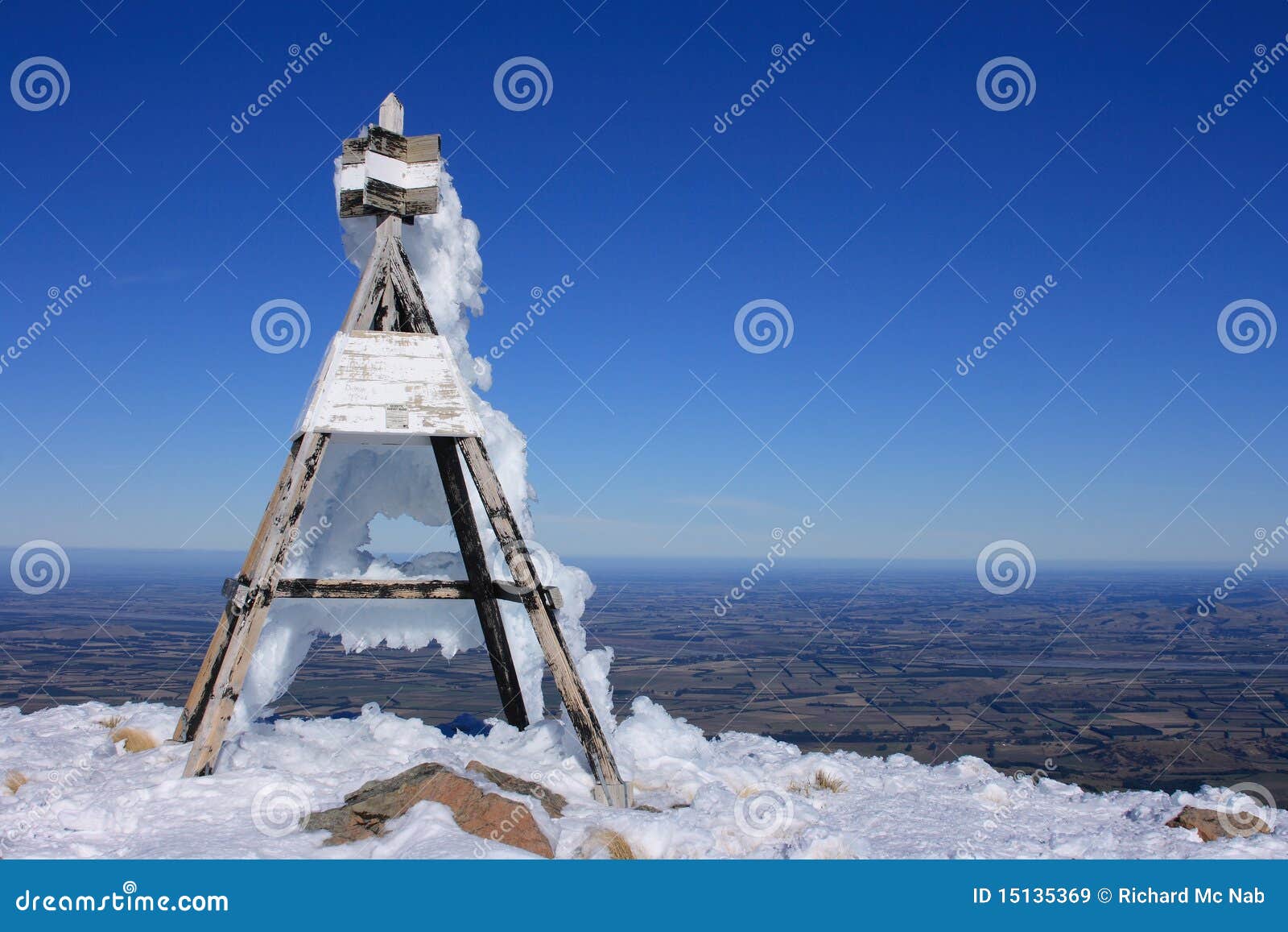 Snowy Summit stock image. Image of cold, aerial, hiking - 15135369