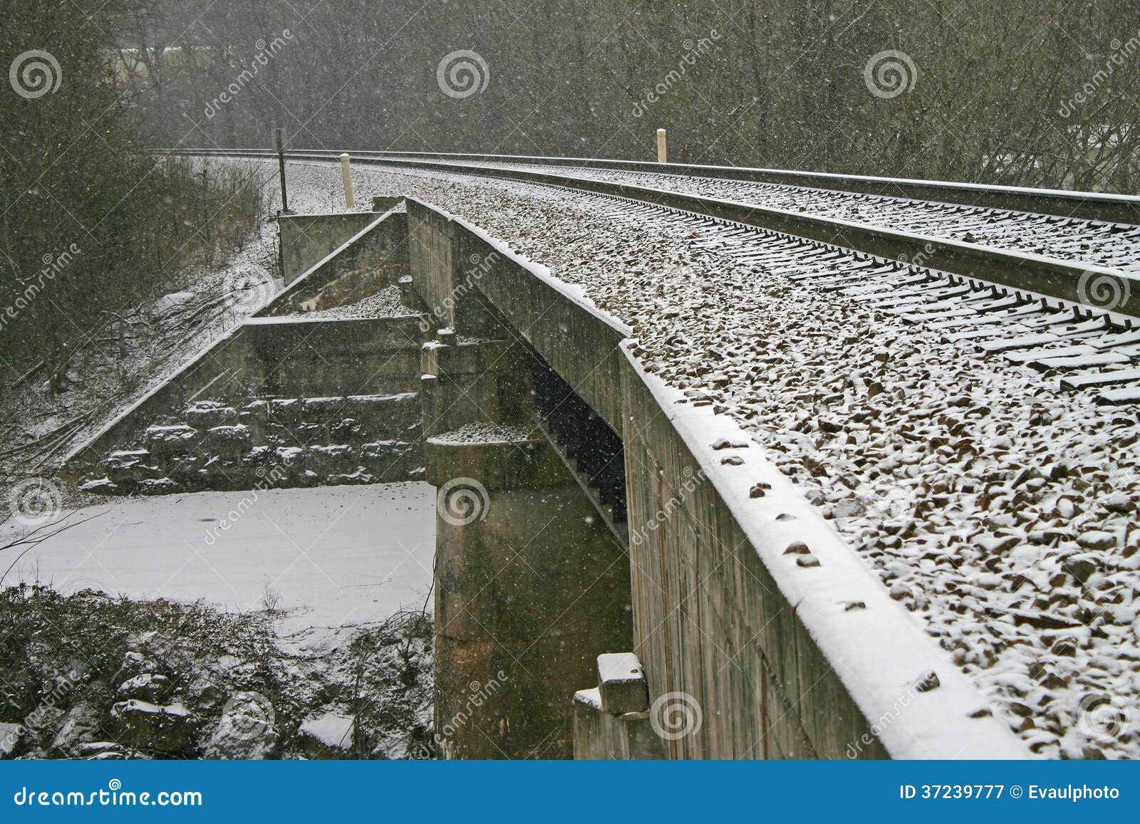 Snowy Tracks stock image. Image of transportation, snow - 37239777