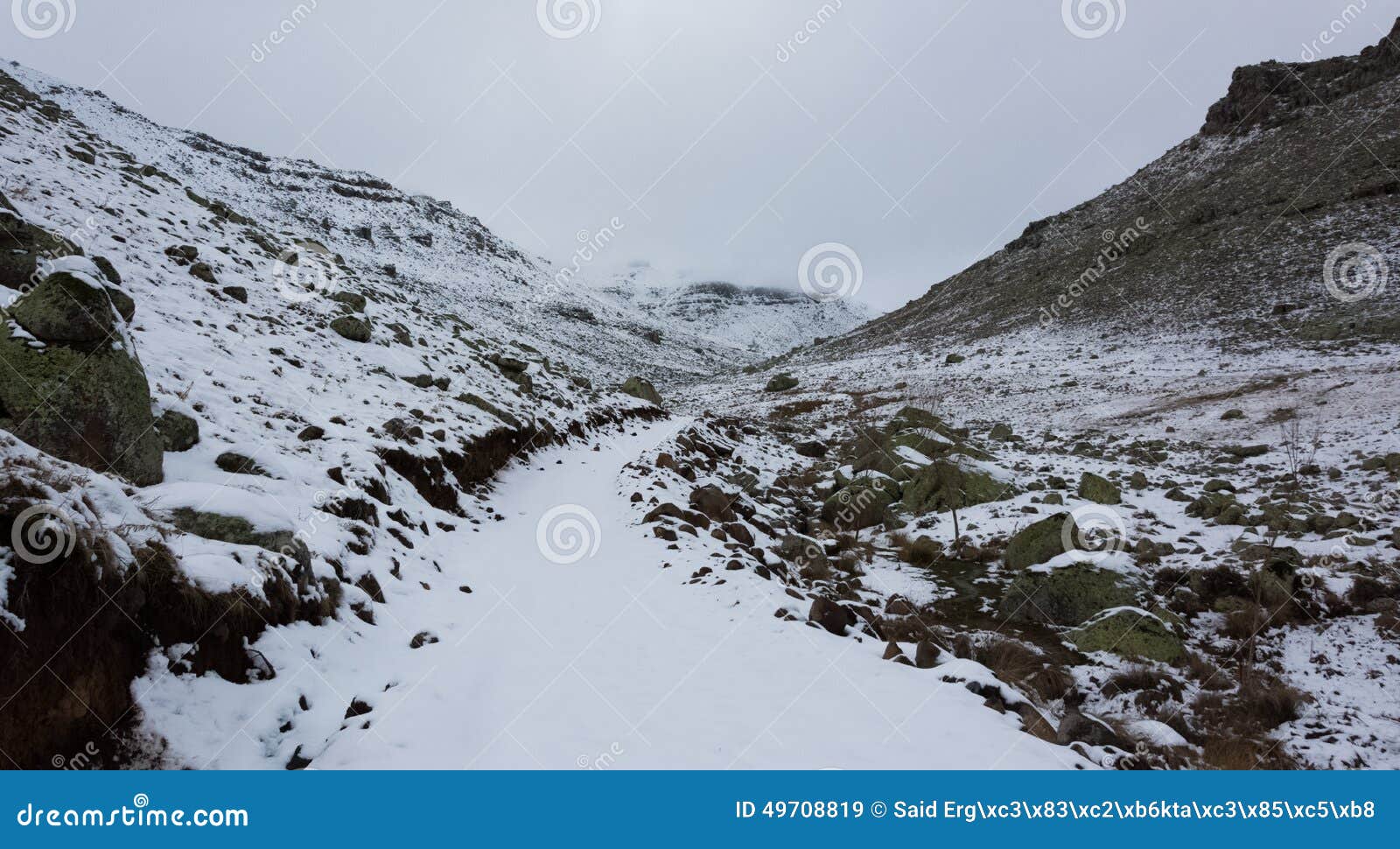 Snowy Way stock image. Image of chilly, chill, hill, walking - 49708819