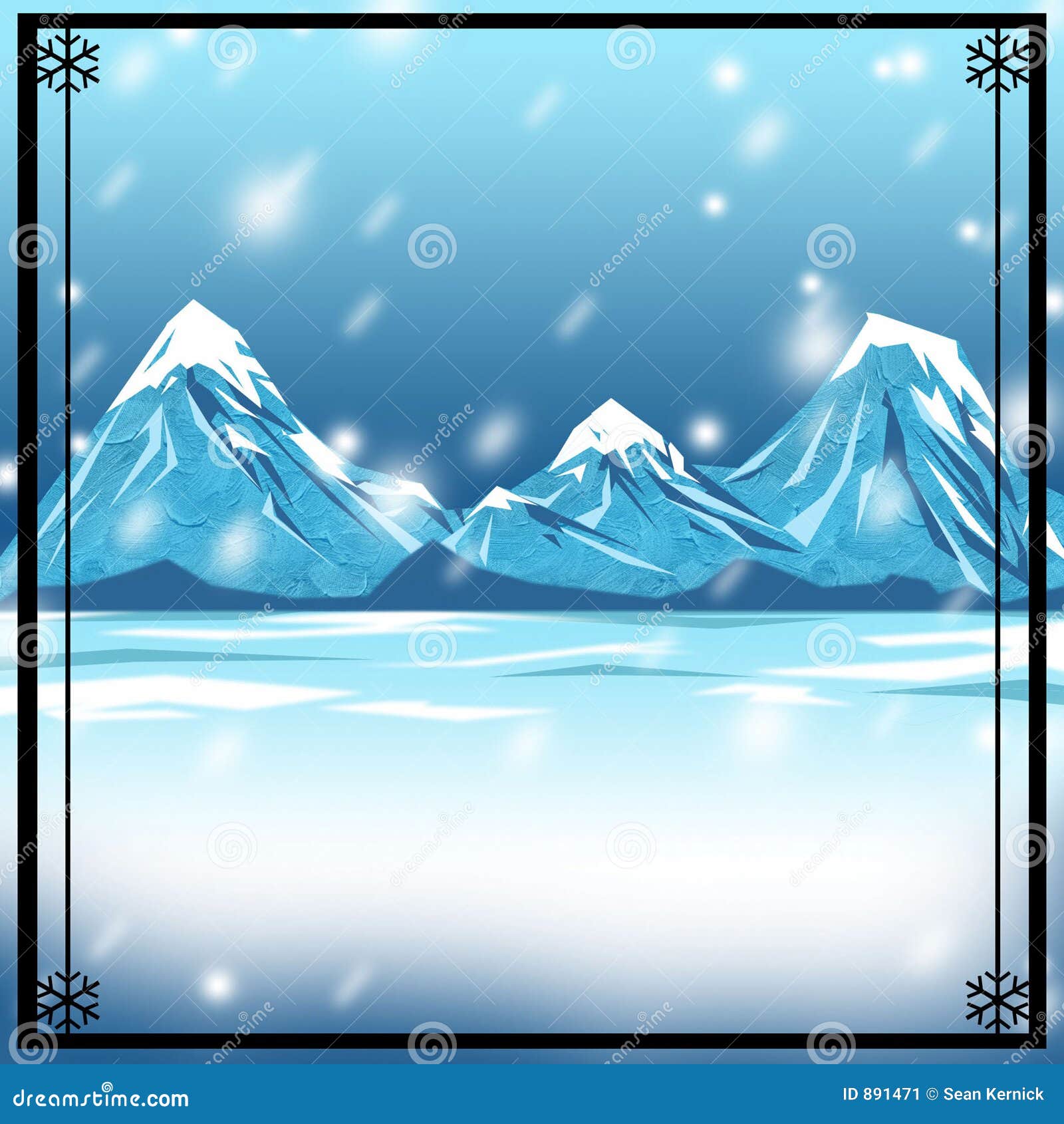 Snowy Winter Backdrop Background Stock Illustration - Illustration of ...