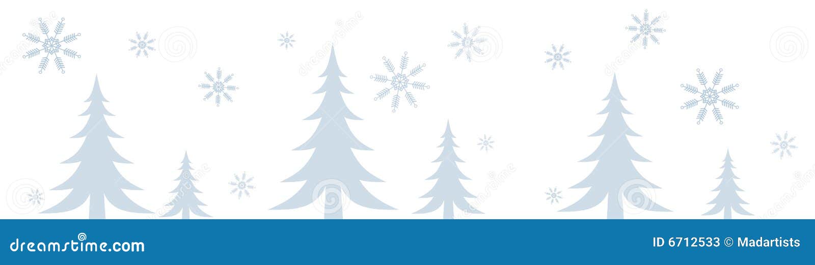 Snowy Winter Scene Border stock illustration. Illustration of clip ...