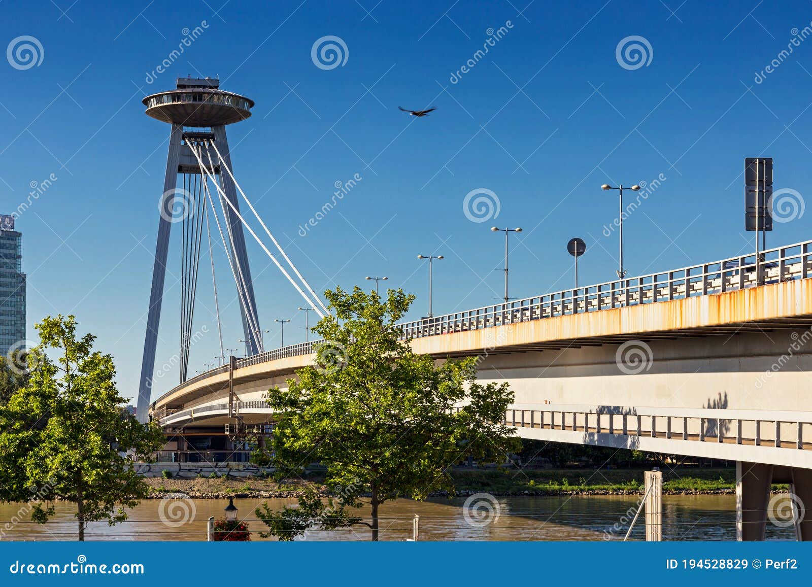 SNP Bridge stock image. Image of restaurant, modern - 194528829