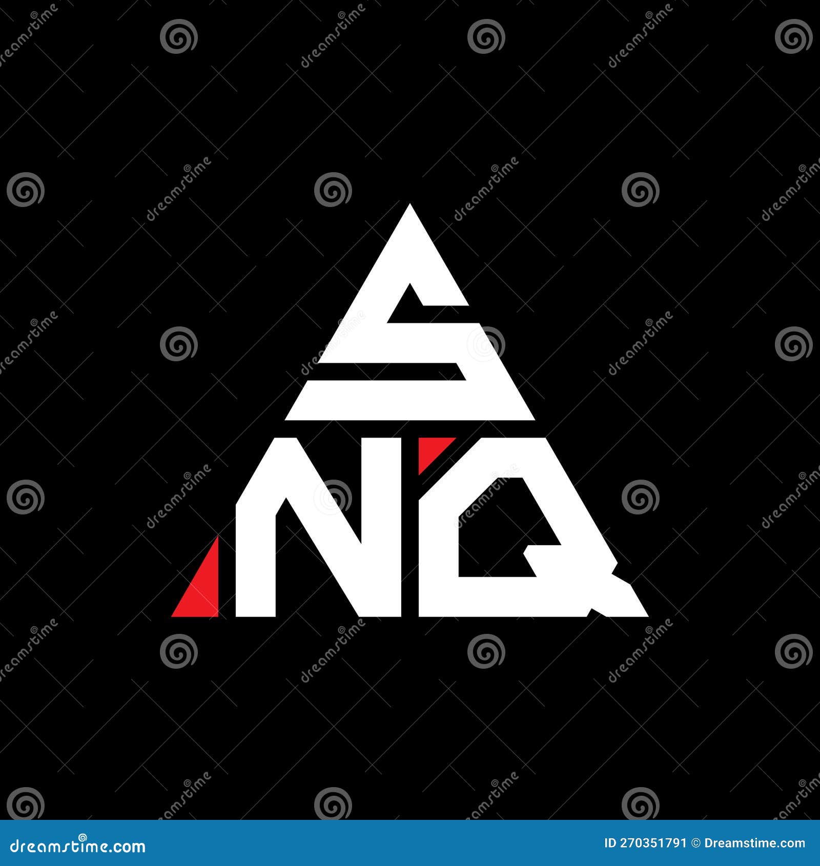 SNQ Triangle Letter Logo Design with Triangle Shape. SNQ Triangle Logo ...