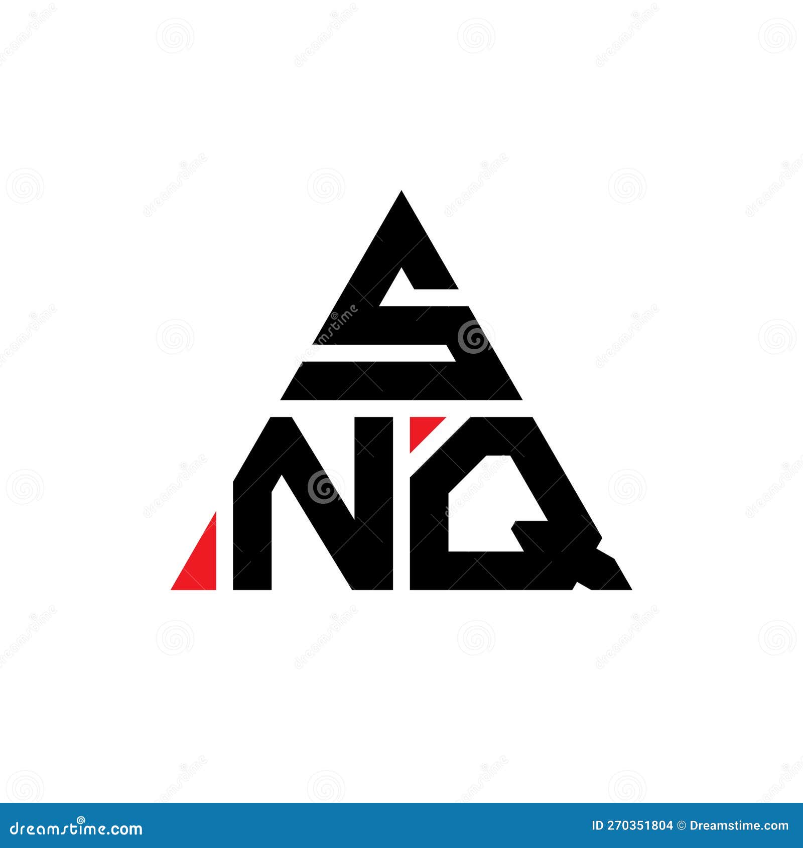 SNQ Triangle Letter Logo Design with Triangle Shape. SNQ Triangle Logo ...