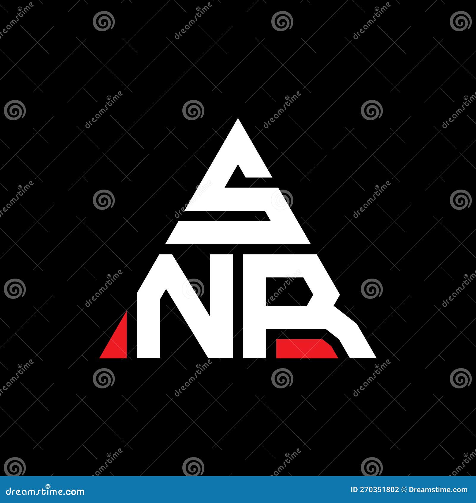 SNR Triangle Letter Logo Design with Triangle Shape. SNR Triangle Logo ...