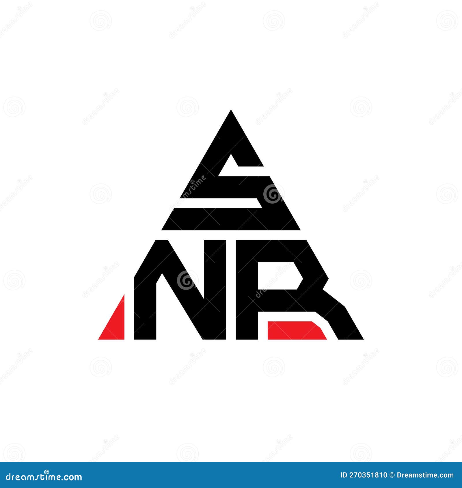 SNR Triangle Letter Logo Design with Triangle Shape. SNR Triangle Logo ...