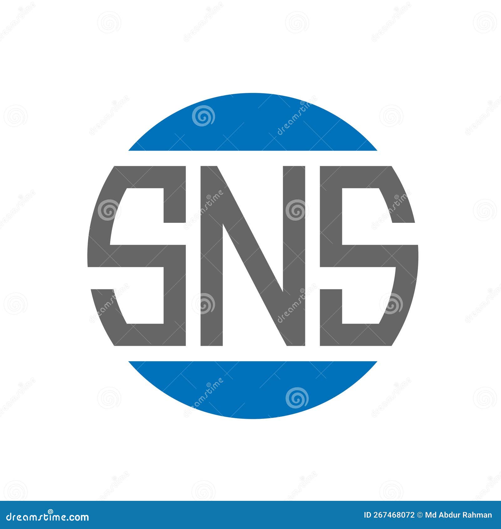 SNS Letter Logo Design on White Background. SNS Creative Initials ...
