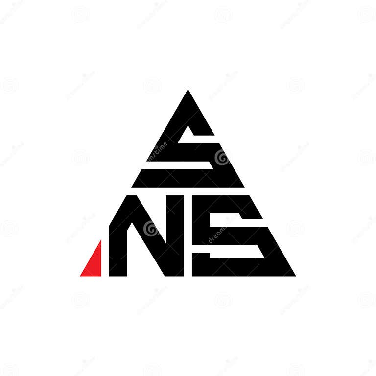 SNS Triangle Letter Logo Design with Triangle Shape. SNS Triangle Logo ...