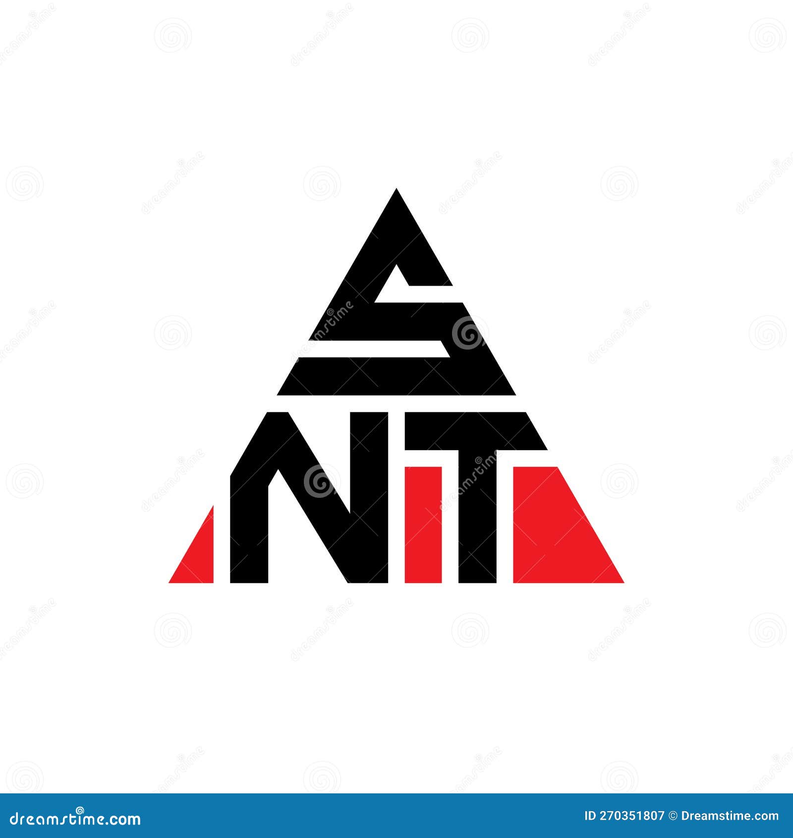 SNT Triangle Letter Logo Design with Triangle Shape. SNT Triangle Logo ...