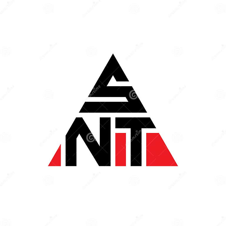 SNT Triangle Letter Logo Design with Triangle Shape. SNT Triangle Logo ...