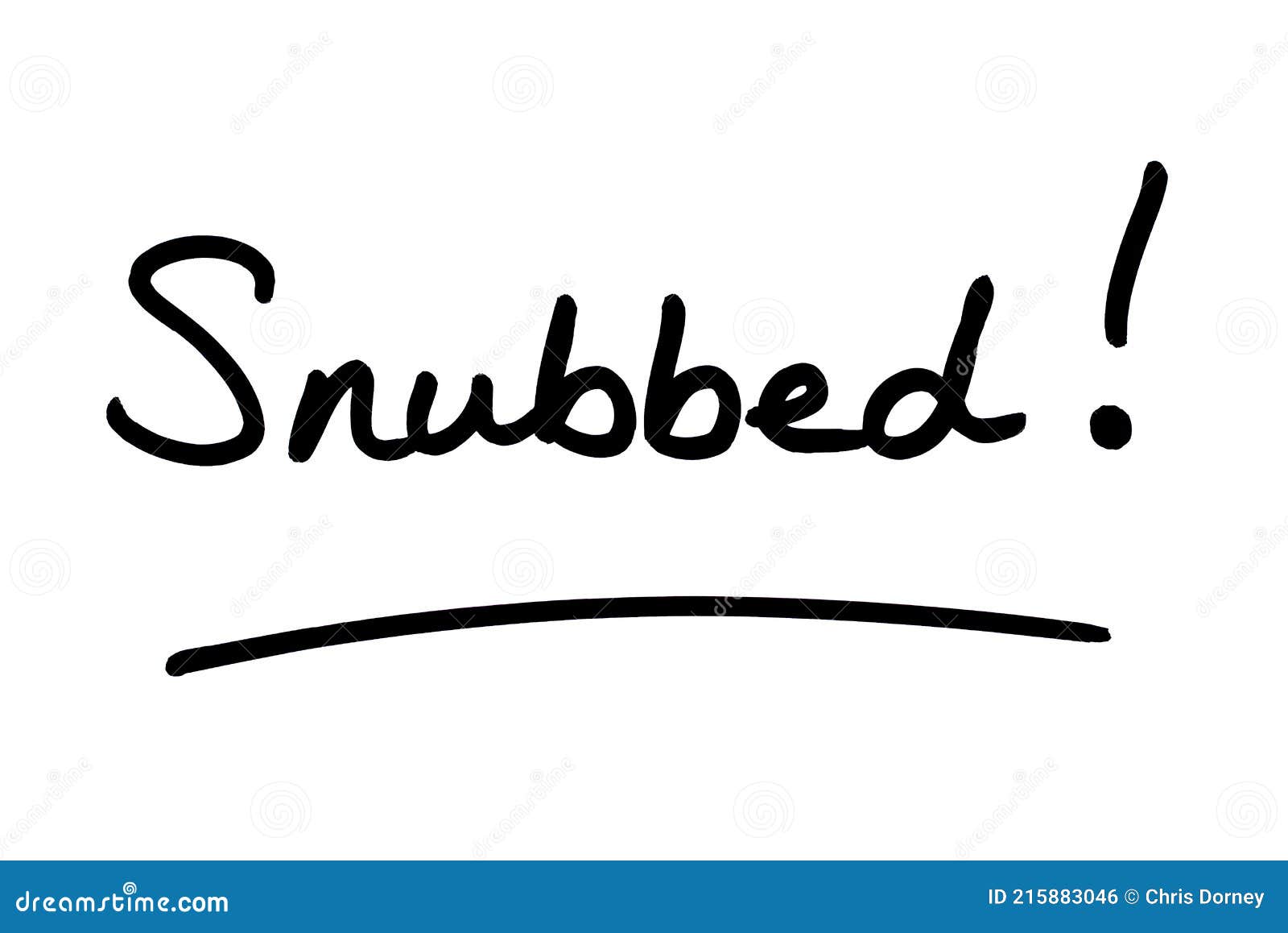 Snubbed stock illustration. Illustration of ostracise - 215883046