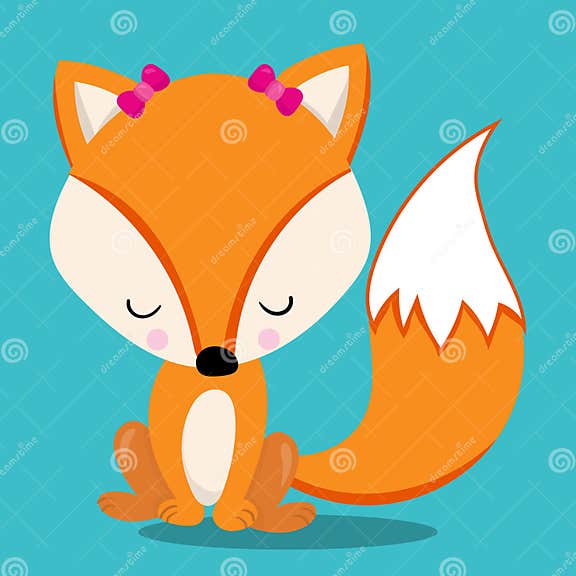 Snuggle fox 05 stock vector. Illustration of vector - 198991062