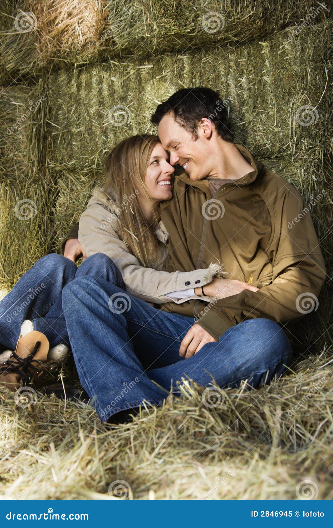 Snuggling couple. stock image. Image of female, vertical - 2846945