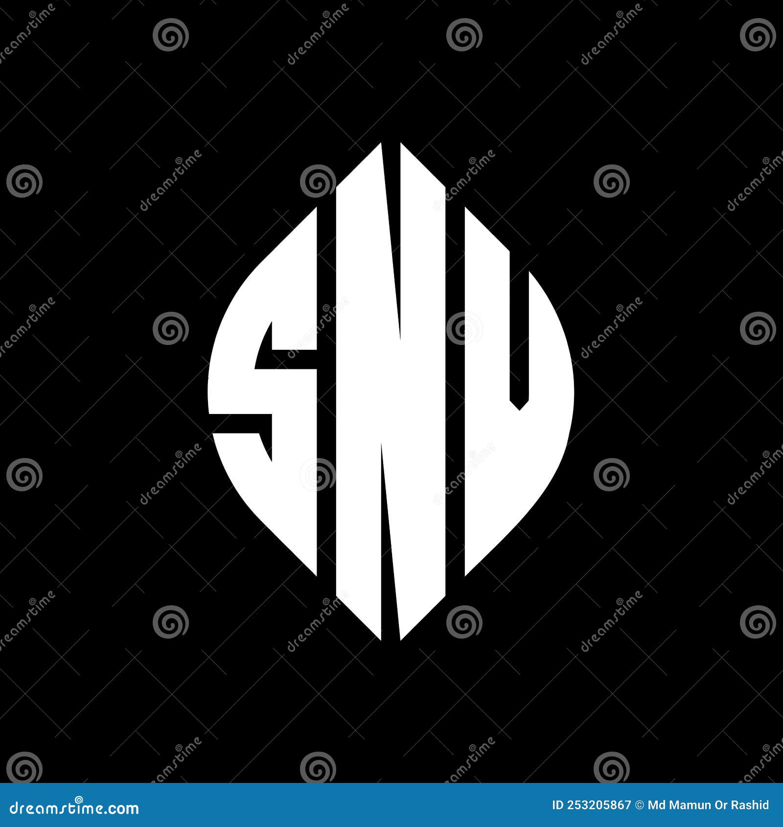 SNV Circle Letter Logo Design with Circle and Ellipse Shape. SNV ...