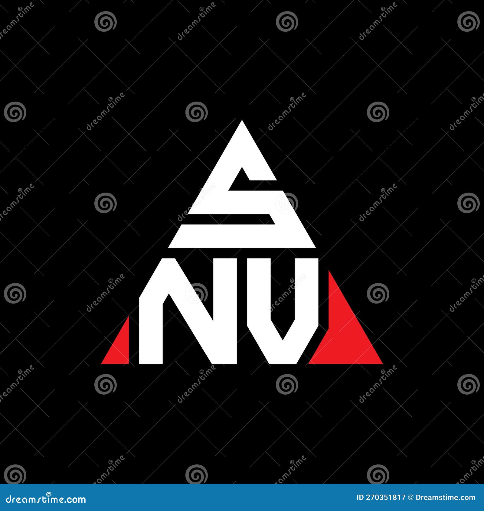 SNV Triangle Letter Logo Design with Triangle Shape. SNV Triangle Logo ...
