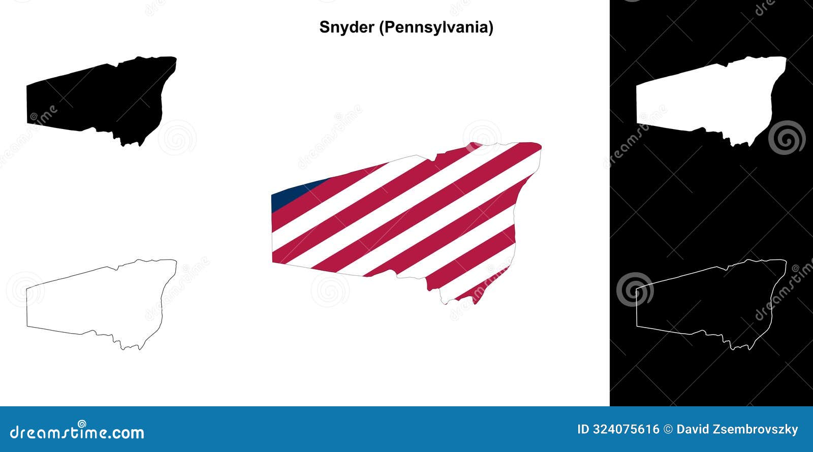 Snyder outline map stock illustration. Illustration of snyder - 324075616