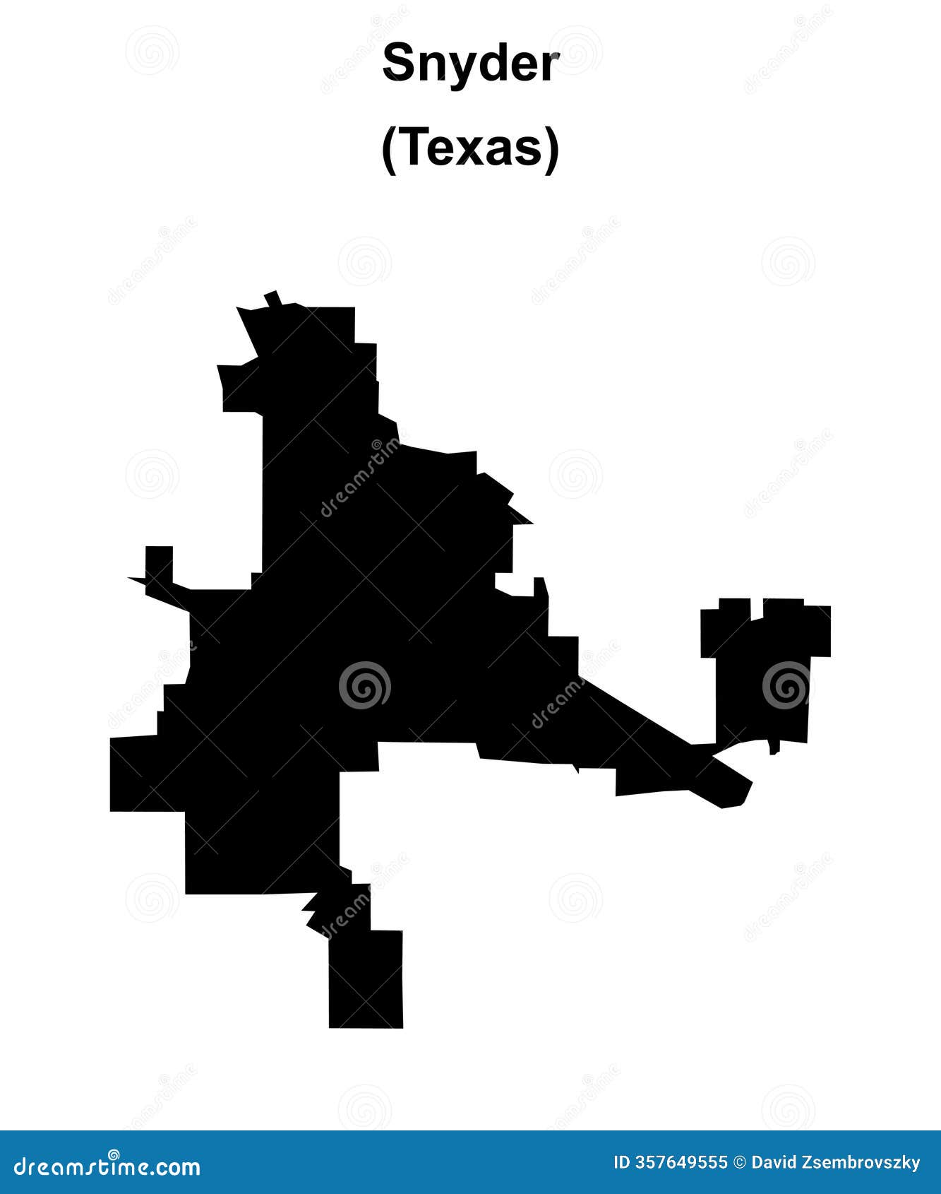 Snyder outline map stock illustration. Illustration of area - 357649555