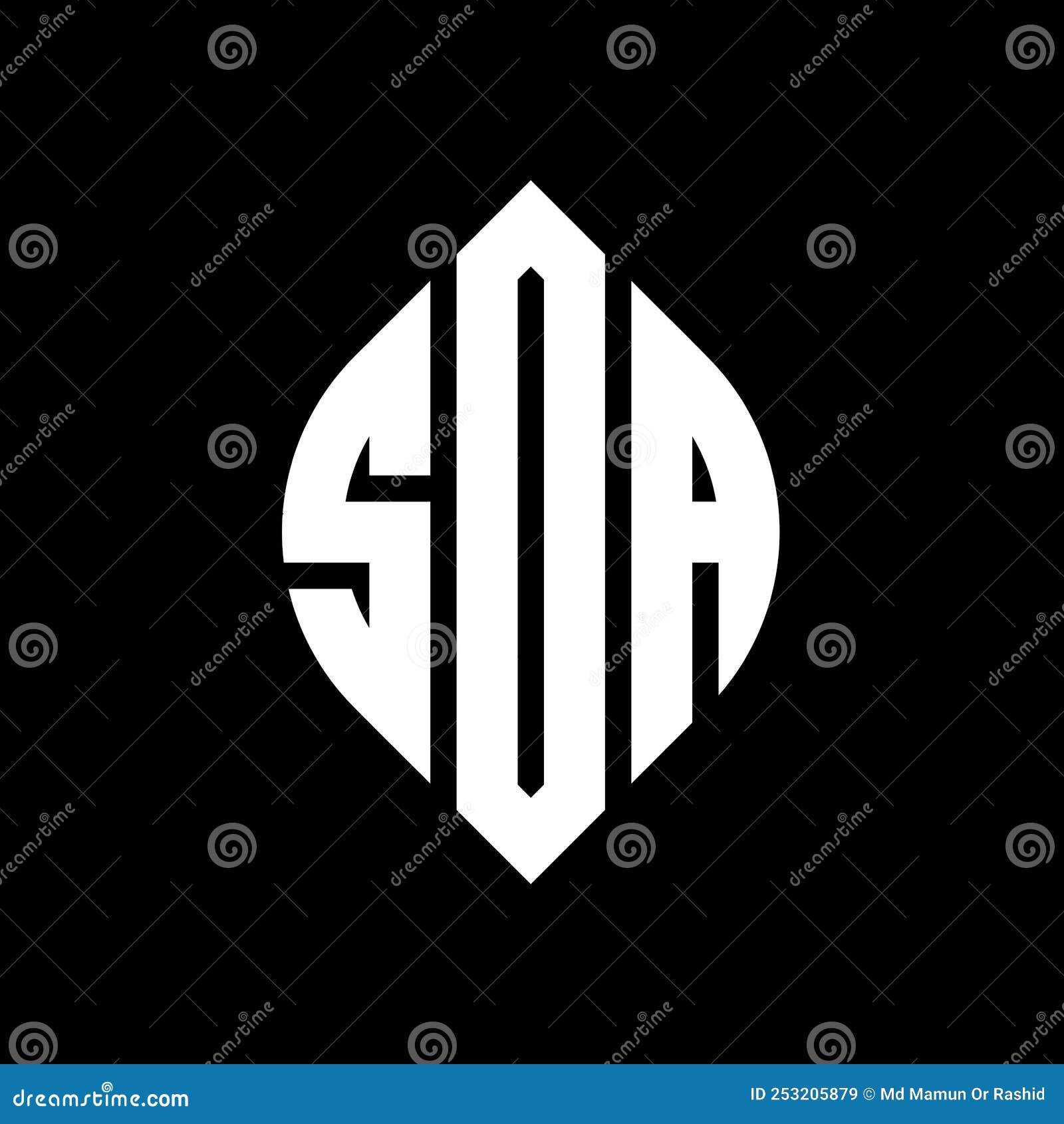 SOA Circle Letter Logo Design with Circle and Ellipse Shape. SOA ...