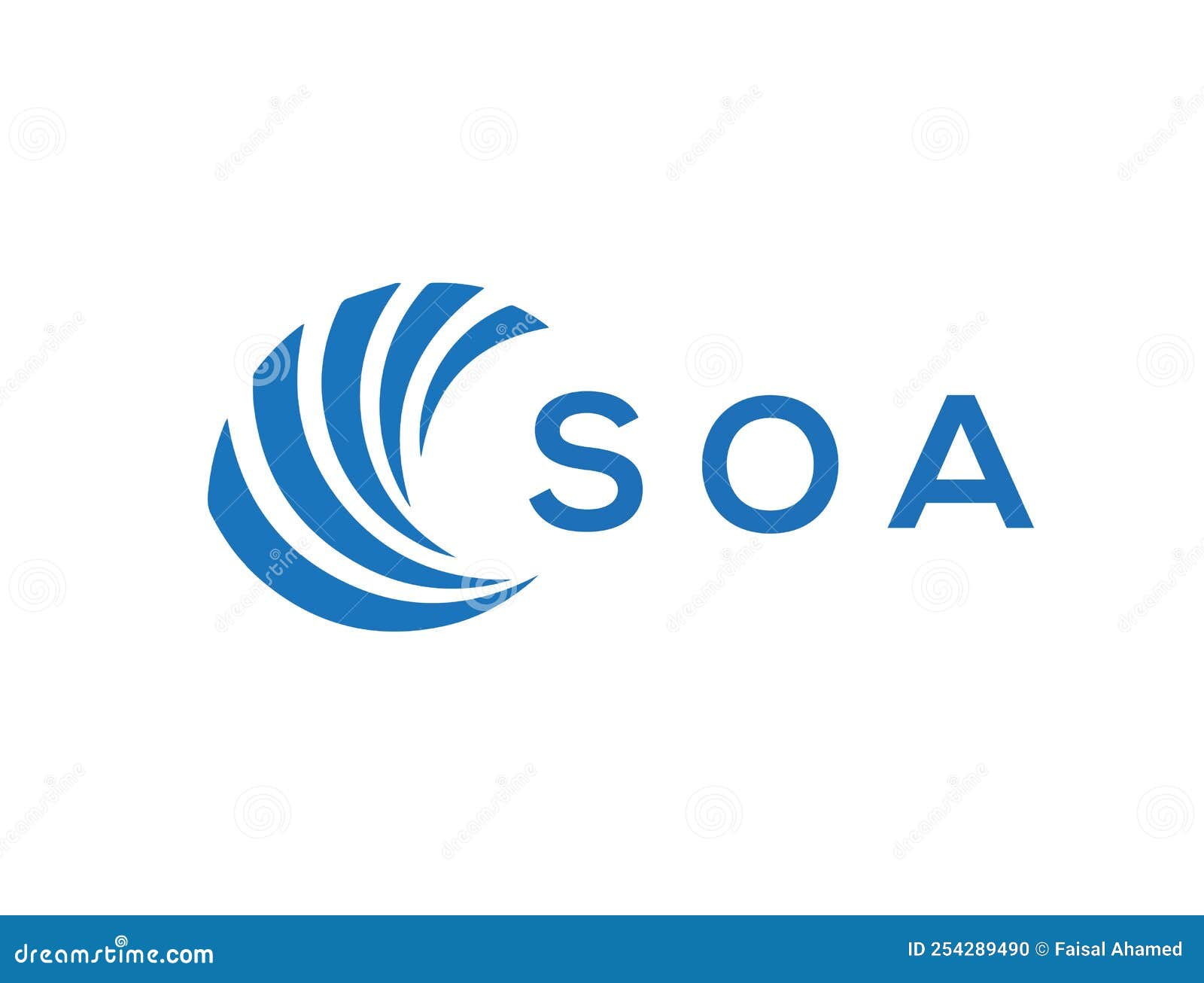 SOA Letter Logo Design On White Background. SOA Creative Circle Letter ...