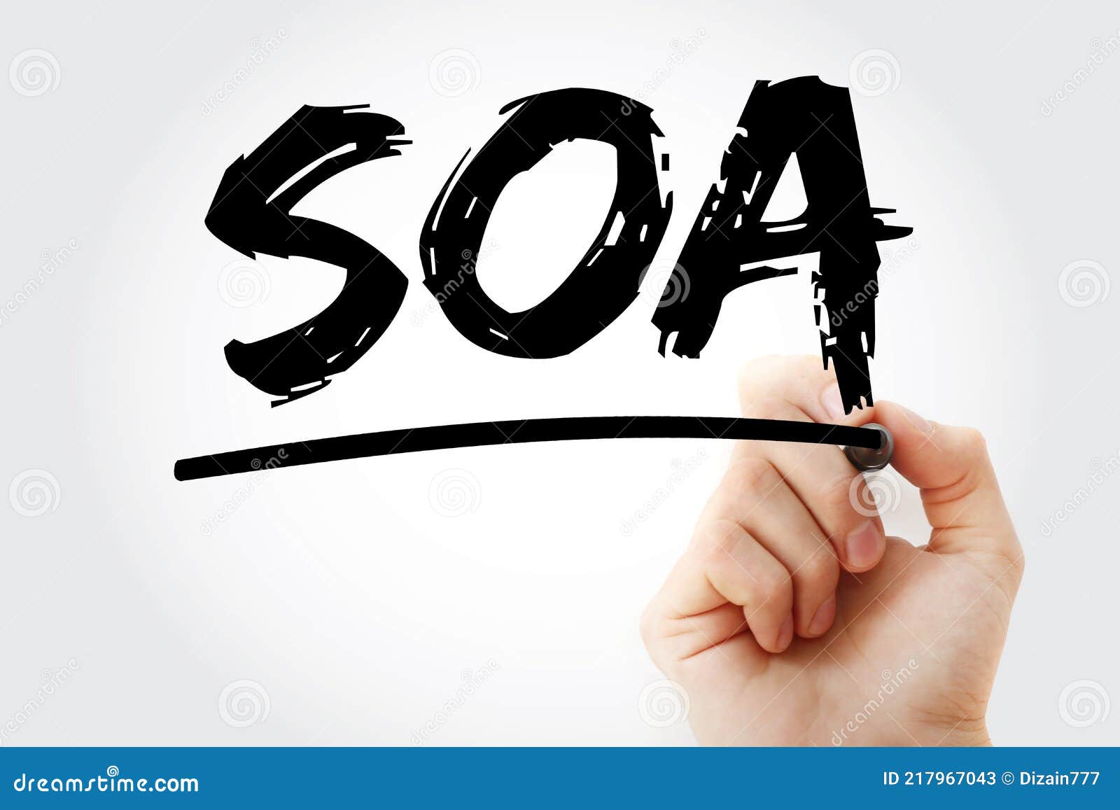SOA - Service Oriented Architecture Acronym With Marker, Technology ...