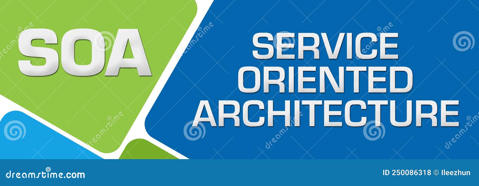 SOA - Service Oriented Architecture Green Blue Rounded Squares Stock ...