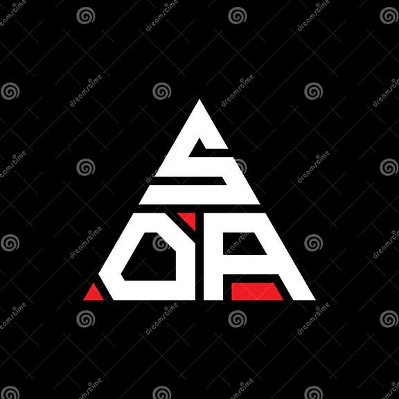SOA Triangle Letter Logo Design with Triangle Shape. SOA Triangle Logo ...