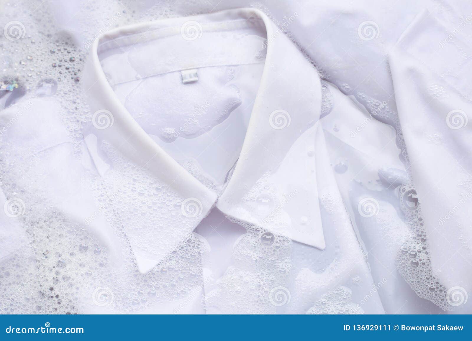 Soak Cloth before Washing, White Shirt Stock Image - Image of basin ...