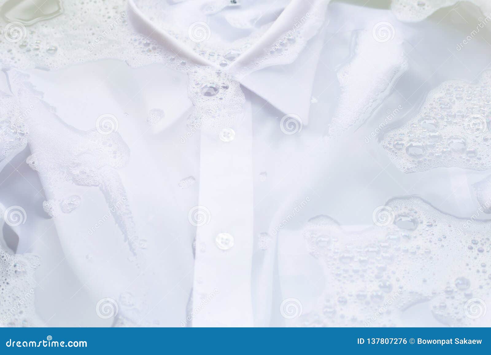 Soak Cloth before Washing, White Shirt Stock Photo - Image of color ...