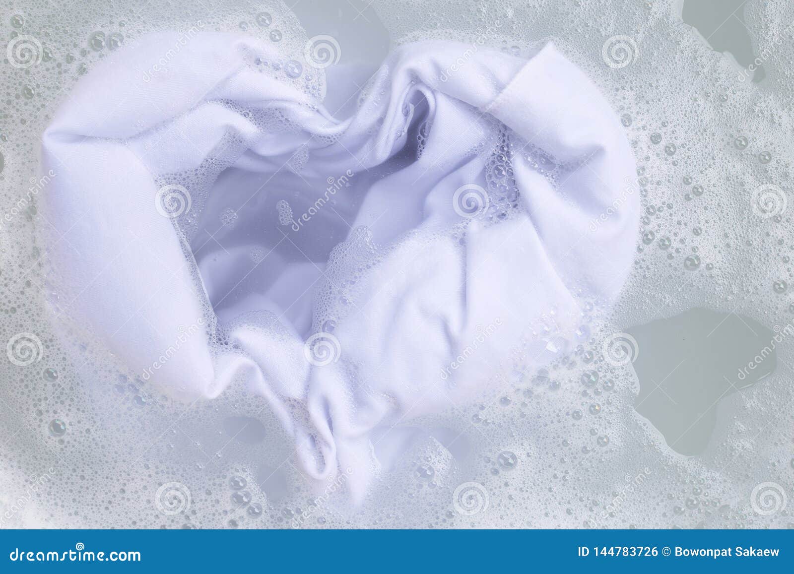Soak a Cloth before Washing, White Cloth Stock Photo - Image of ...