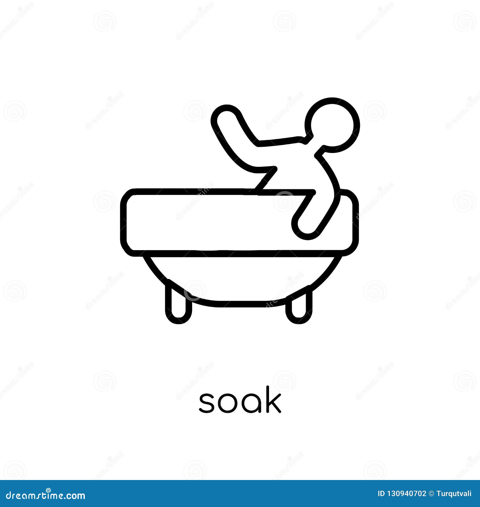 Soak Icon Vector Sign And Symbol Isolated On White Background, Soak ...