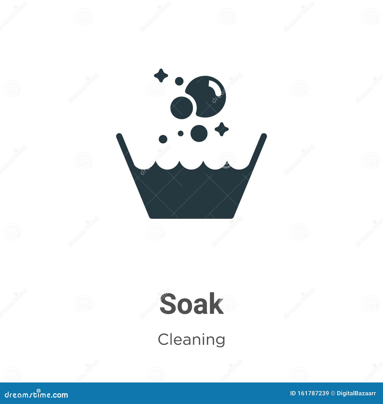 Soak Vector Icon on White Background. Flat Vector Soak Icon Symbol Sign ...